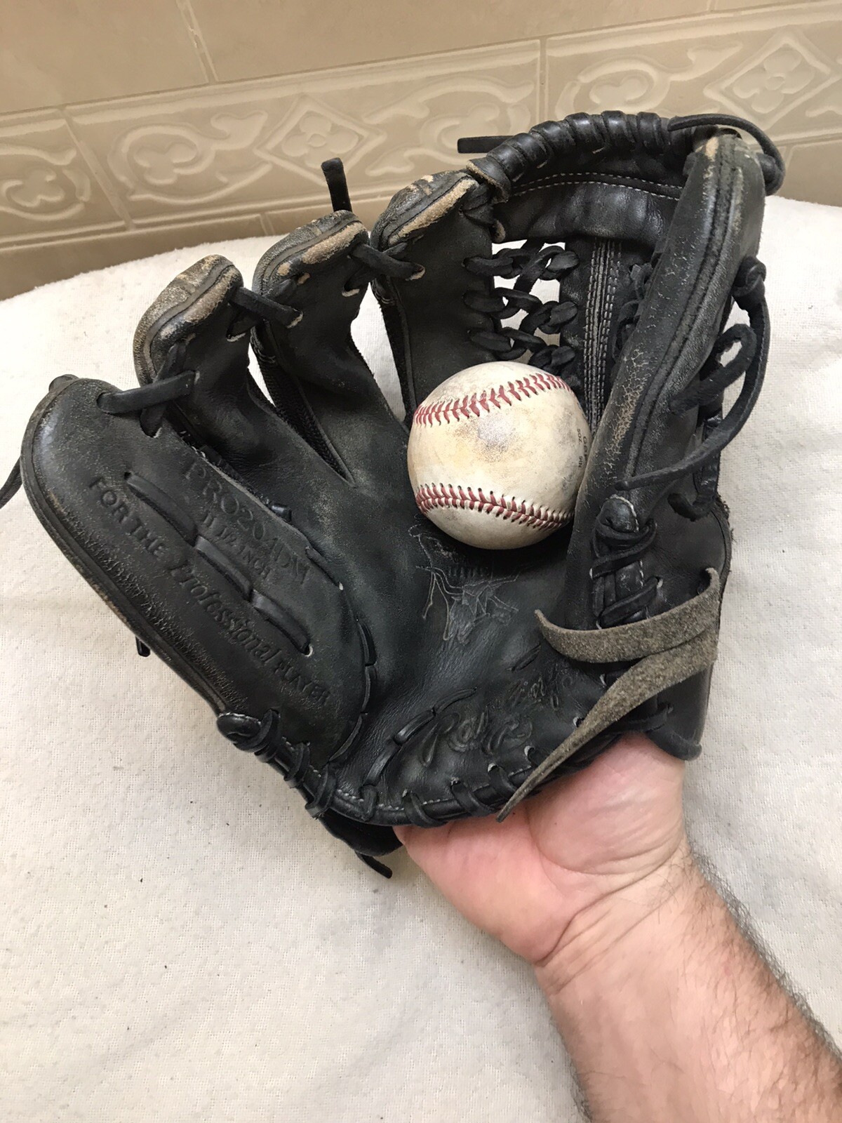 Rawlings PRO204DM 11.5” Fully Broken In Boys HOH Baseball Glove Left ...