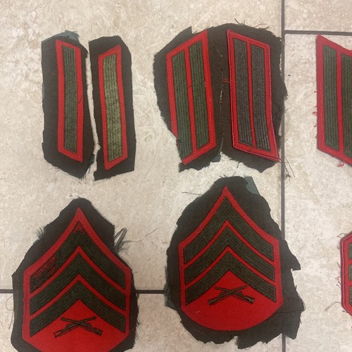 USMC U.S. Marine Corps Gunnery Sergeant SSGT/E-6 Chevrons. 24 PATCHES ...