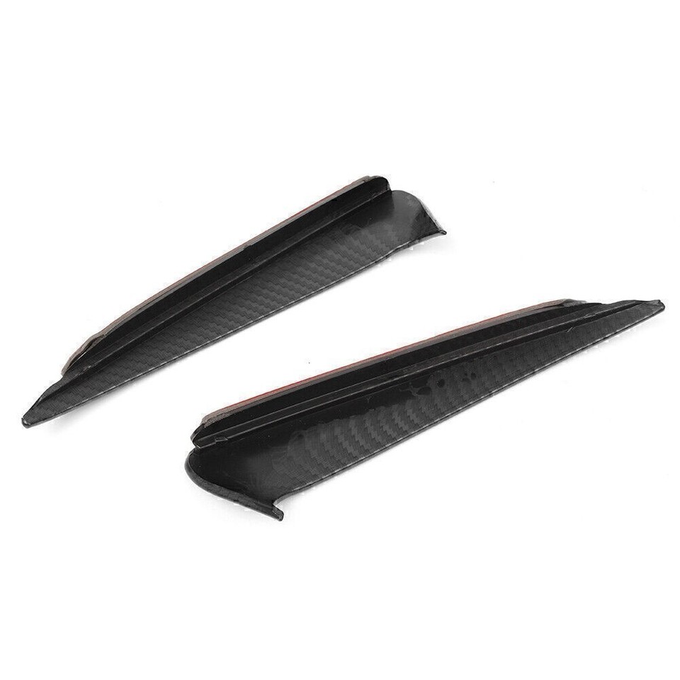 Carbon Fiber Style Rear Canard/Air Vent Spoiler Cover Trim For Benz ...