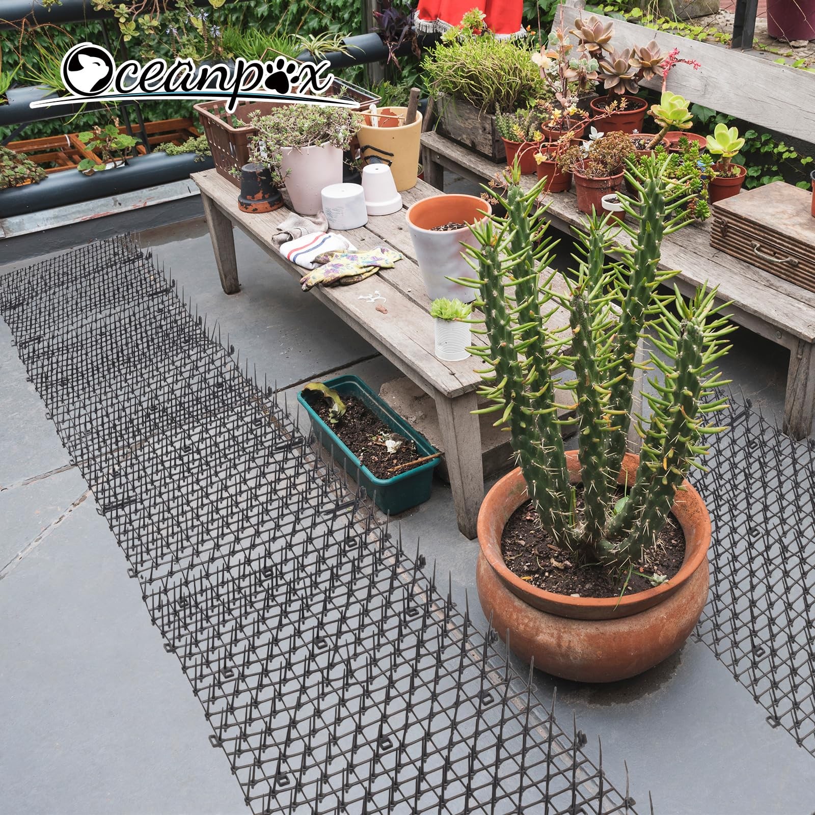 6.5ft Scat Mat for Cats with Spikes Prickle Strips, Outdoor Spike ...