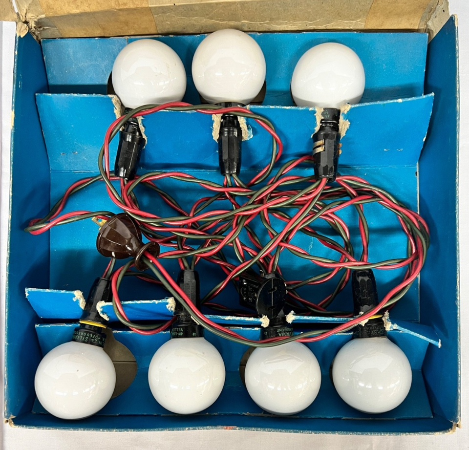 Vintage Miller Sylvania Fluorescent Bulbs Christmas Lights Box | eBay
