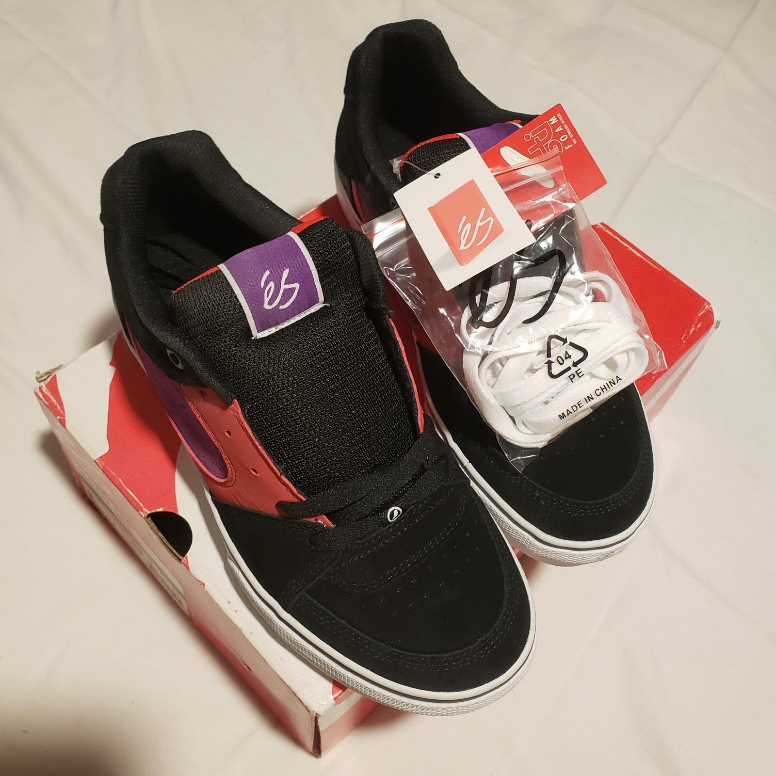 Es Square one Black/Red Size 9 Vulcanized Vintage NWB | eBay