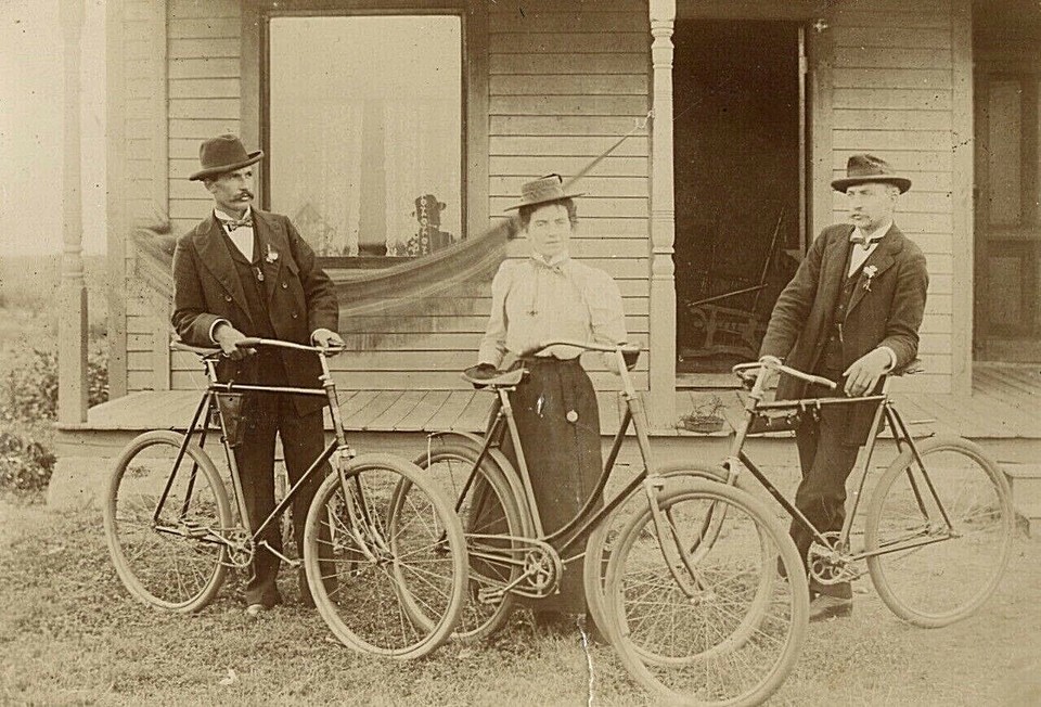 BEARDSLEY MN Minnesota c1890 Cabinet Photo - Bicyclists - Kirkpatrick ...