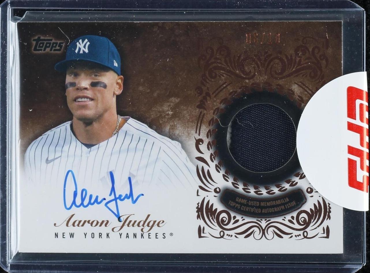 2022 Topps Update Series - Topps Reverence Autograph Patch Aaron Judge ...