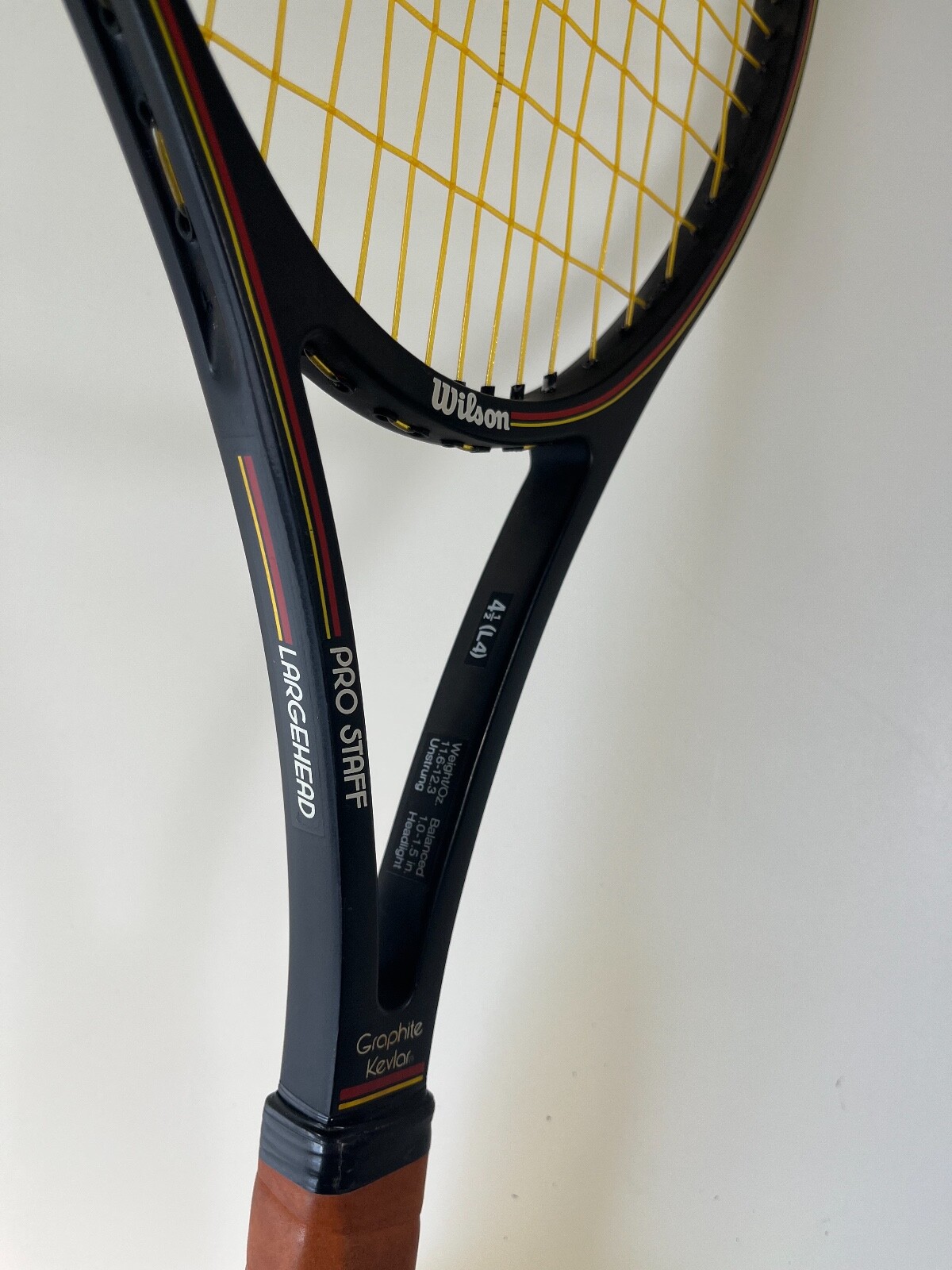 Vintage Wilson Pro Staff largehead tennis racket 4 1/2 Sampras St ...