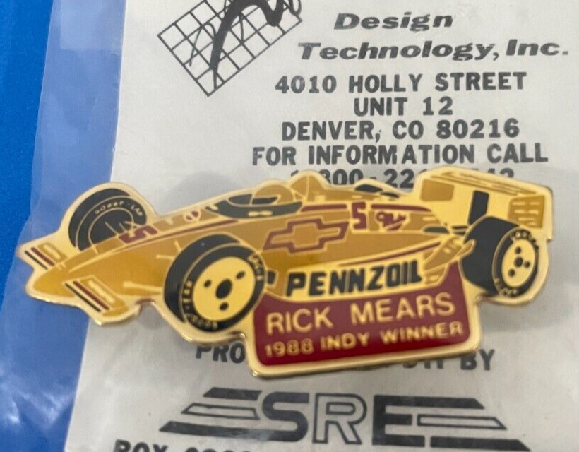 New Vintage 1988 Indy 500 Rick Mears Winner Pennzoil Penske Racing ...