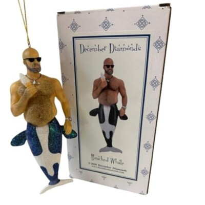 December Diamonds 55-55447 Merman Ornament Beached Whale Blue | eBay
