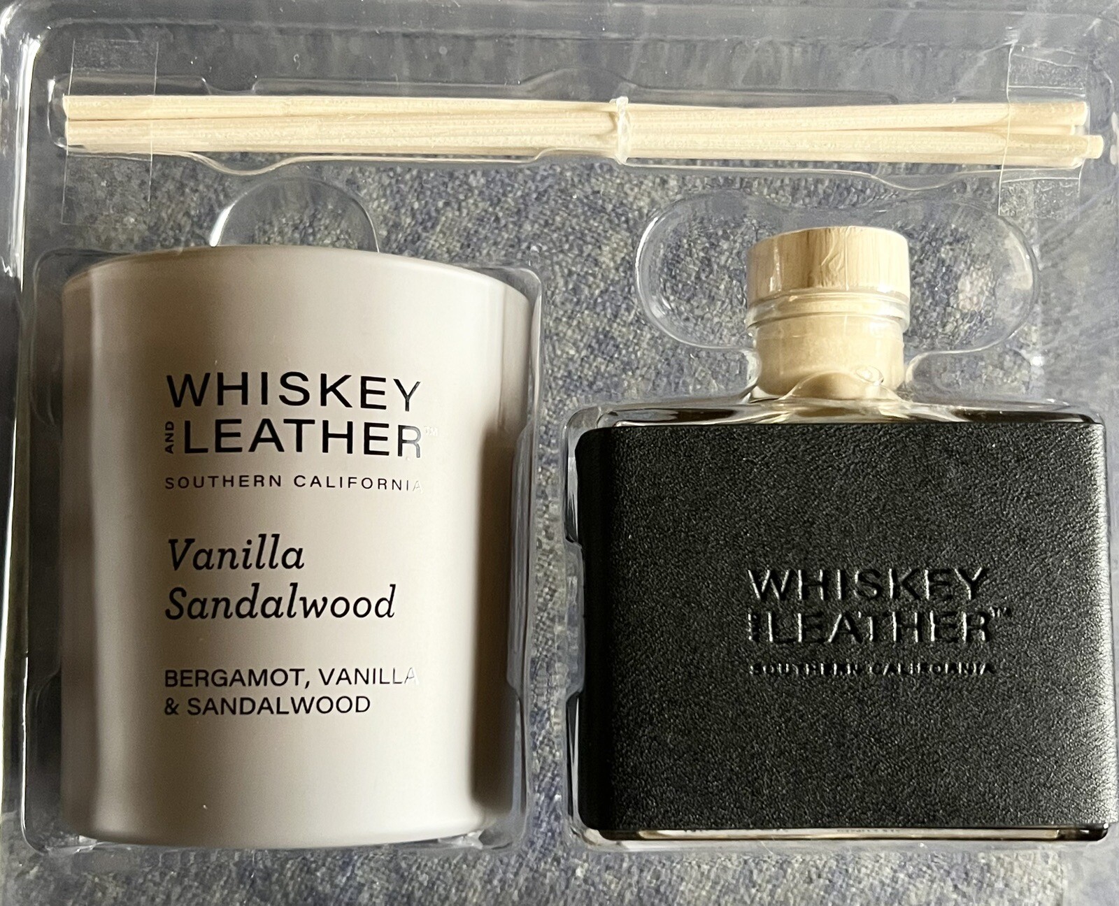 SAND + FOG WHISKEY & LEATHER SCENTED CANDLE & REED DIFFUSER GIFT SET ...