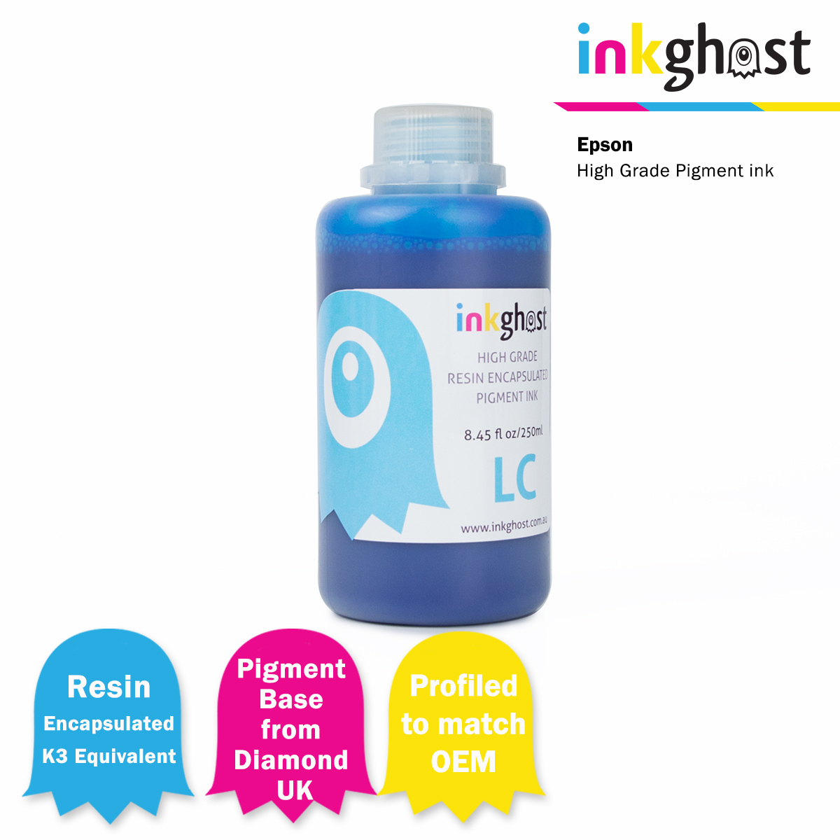 Resin Encapsulated Pigment Ink 250ml compatible with Epson 3880, T5801 ...