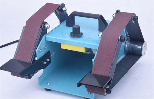 950W Double-head Small Desktop Double-axis Belt Machine Double Sanding ...