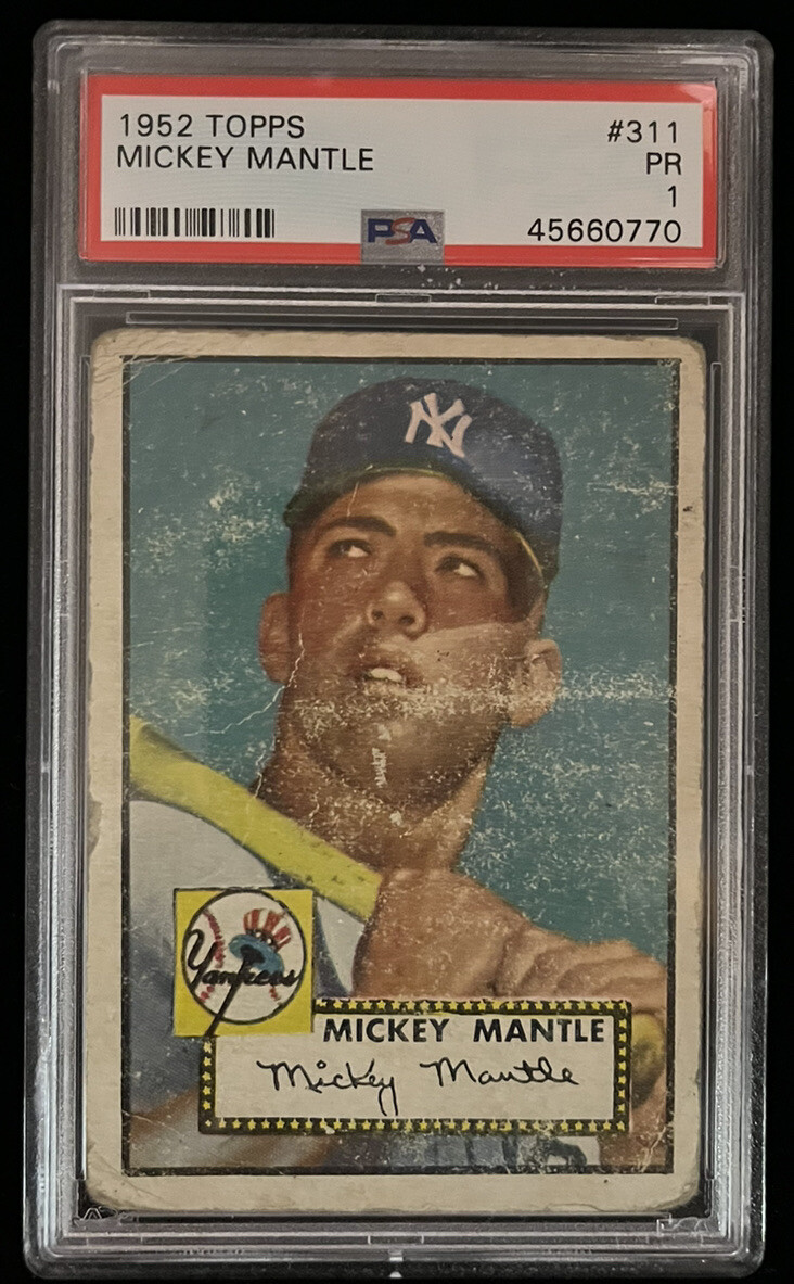 1952 TOPPS #311 MICKEY MANTLE ROOKIE CARD PSA 1 New York Yankees | eBay