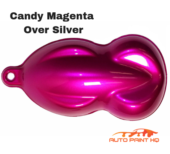 Candy Magenta over Silver Basecoat Quart Car Vehicle Motorcycle Auto ...