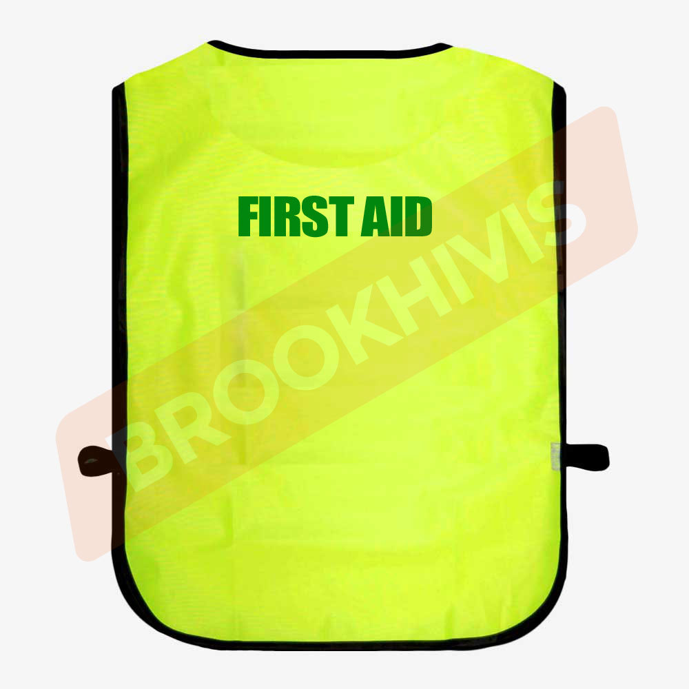 FIRST AID HI VIZ VIS WAISTCOAT VEST TABARD JACKET MEDICAL AMBULANCE ...