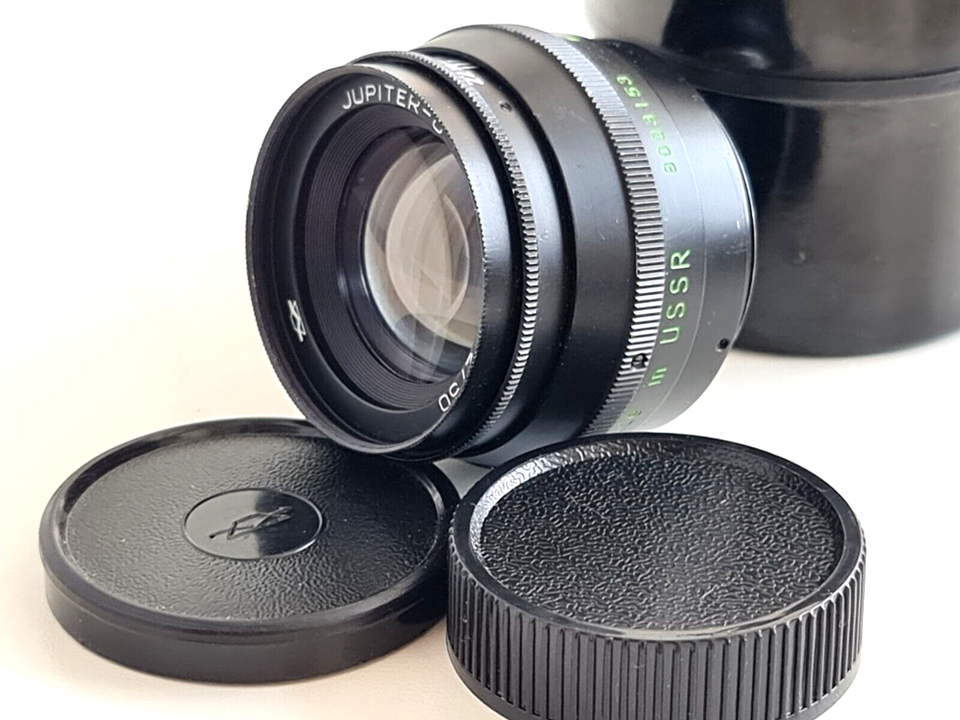 KMZ! Jupiter-8 50mm F/2, Black! USSR Lens For FED Zorki Leica M39 screw ...