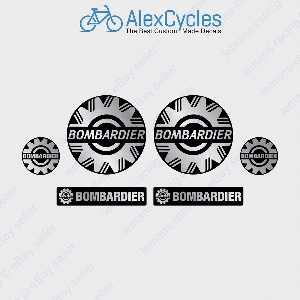 Sea Ski Doo Bombardier Silver Vinyl 5" 127mm Laminated Decals Stickers ...