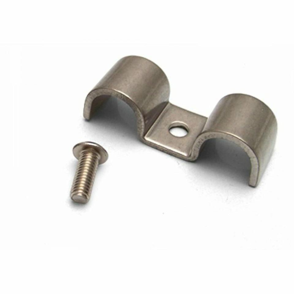3/16" Stainless Steel Double Brake Line Clamps Pack of 12 Disc Brakes ...