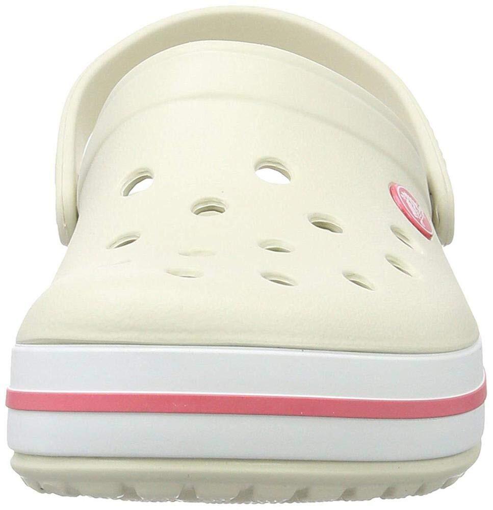 Crocs Unisex Crockband Clogs, Stucco/Melon, 7 US Women_Stucco/Melon