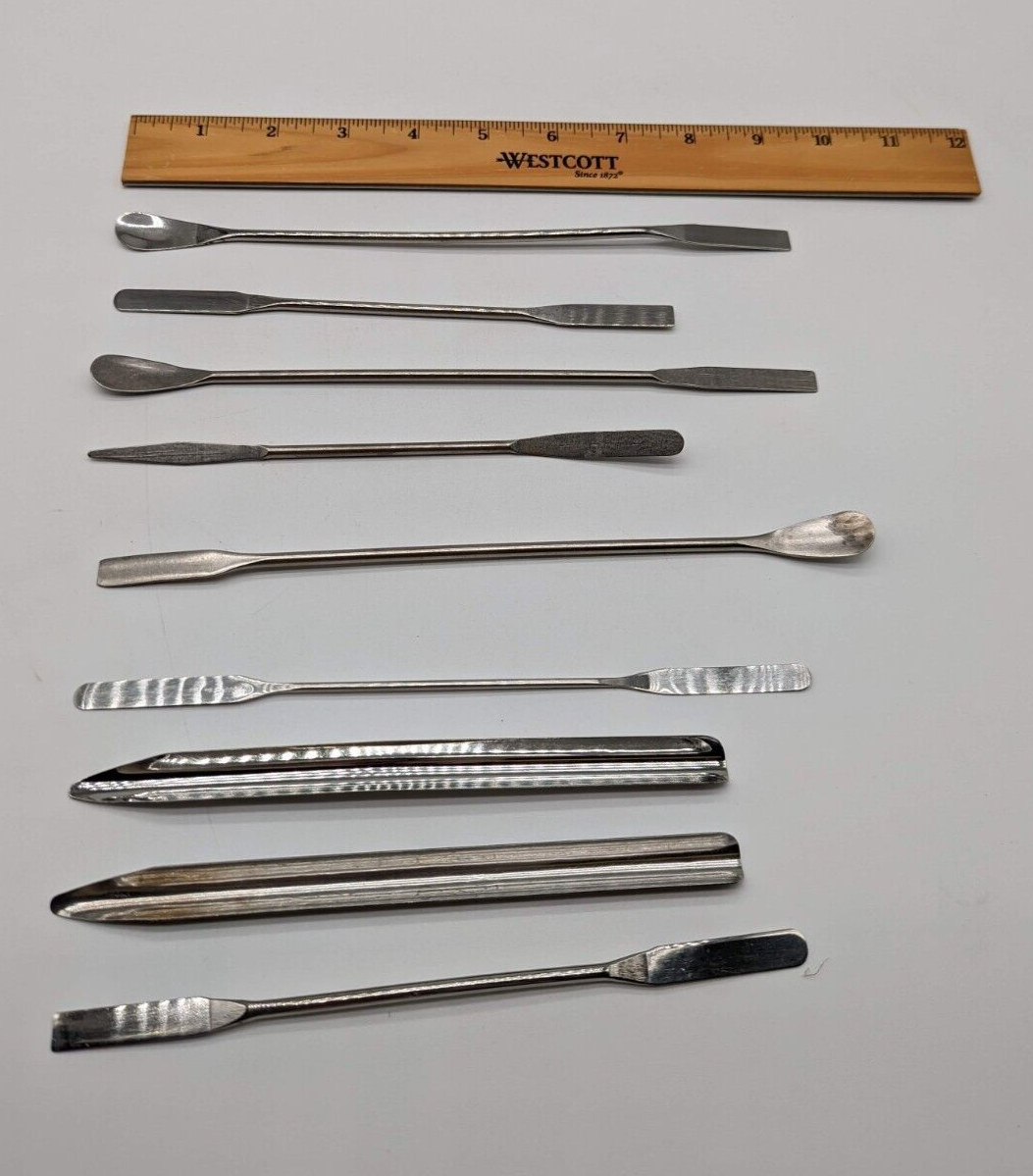 Lot-9 Lab Weighing Spatulas Stainless Steel | eBay