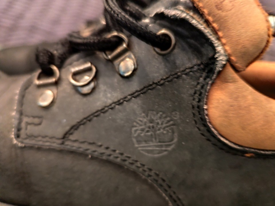 Vintage Timberland Low Cut Boot Mens Leather Black Brown UK Size 8 EU ...