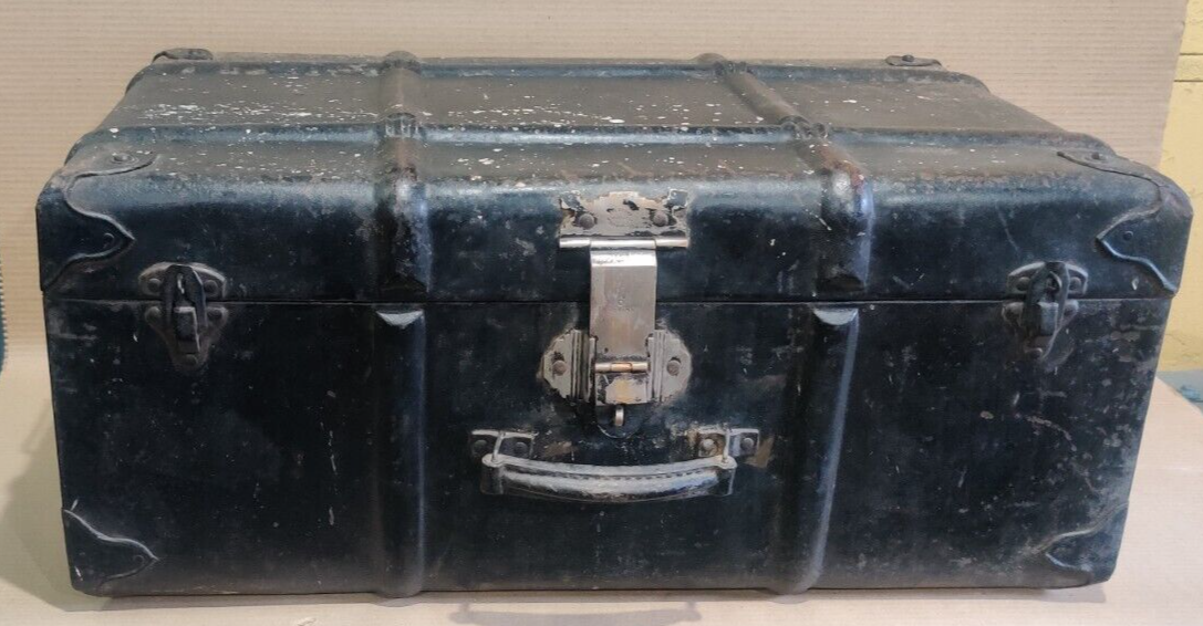 IRON SUITCASE TRUNK box STEAMER TRAVEL chest Luggage BOX VARITY ENGLISH ...