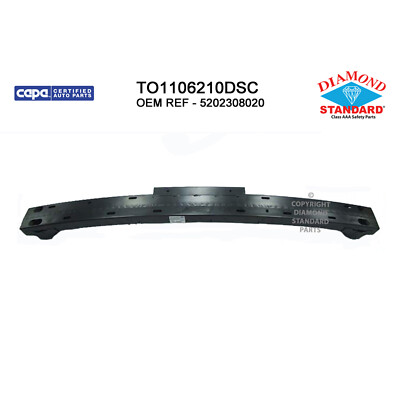 CAPA for 2011-2017 Sienna Rear Bumper Reinforcement Black Steel 52023 ...