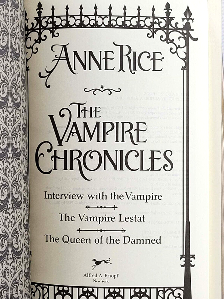 THE VAMPIRE CHRONICLES & INTERVIEW WITH THE VAMPIRE Anne Rice Bonded ...