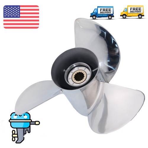 Stainless Steel Propeller 13 1/4x17-K For Yamaha Outboard Boat Motor F ...