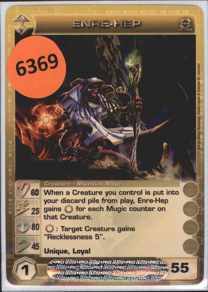 (6369) ENRE-HEP 60/25/80/45/55 Ultra Rare Foil Chaotic Card - Unused ...