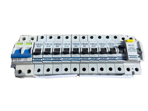 Volex MCBs VB06 VB10 VB16 VB20 VB32 VB40 VB50, VR63 RCD & Main switch ...