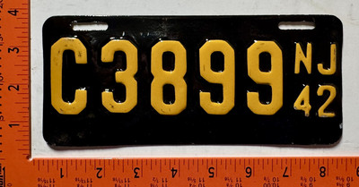 1942 New Jersey Motorcycle License plate | eBay