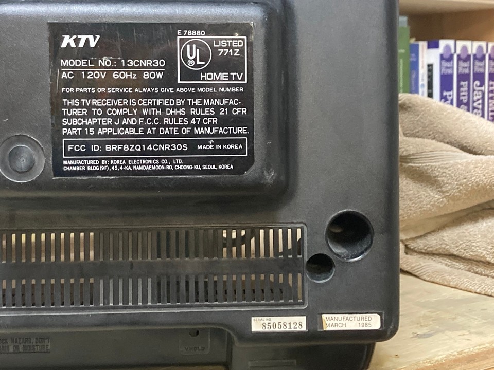 KTV Television Set Model 13CNR30 | eBay