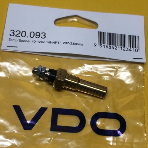 Oil + water temperature sensor 10-120 Deg C universal 1/8" NPT VDO 320. ...