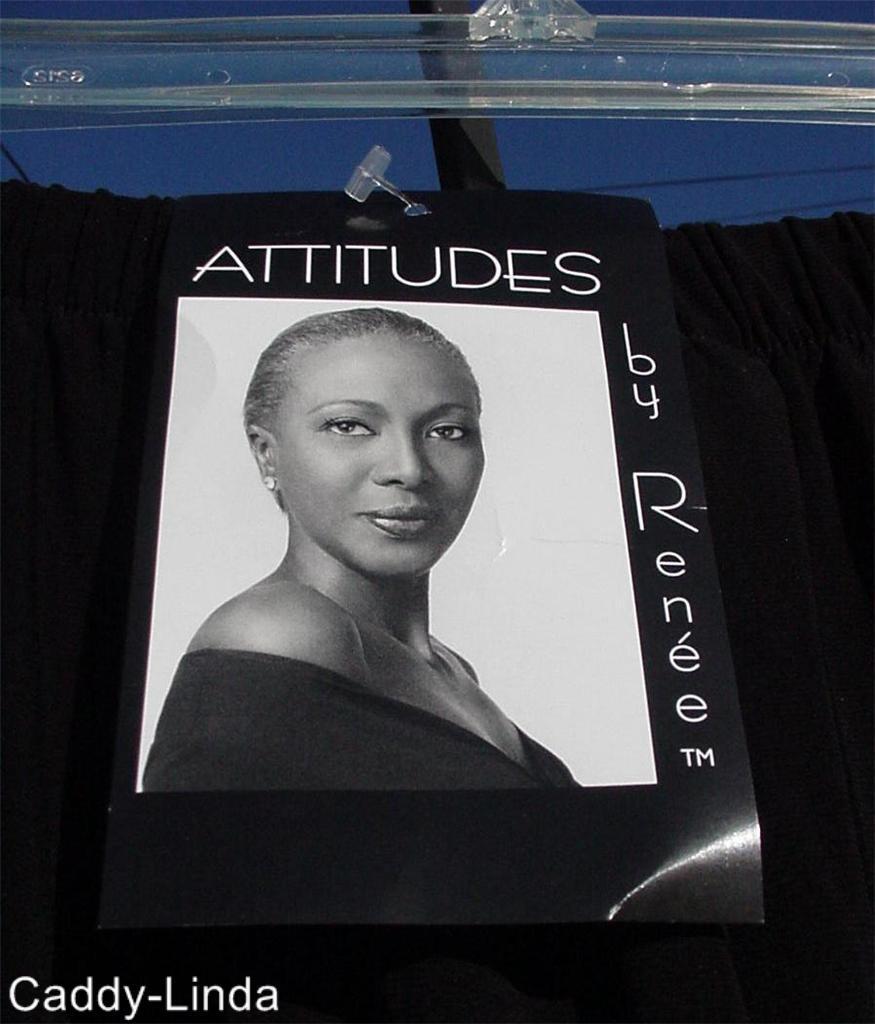 NEW NWT $60 QVC RENEE L SLINKY BLACK PANTS WIDE LEG 30" INSEAM POLY ...