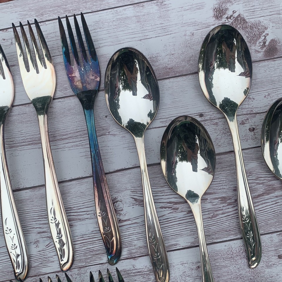 Meridian Silver Plate Co. CT USA Supreme 42 Piece Set Petal Lane ...
