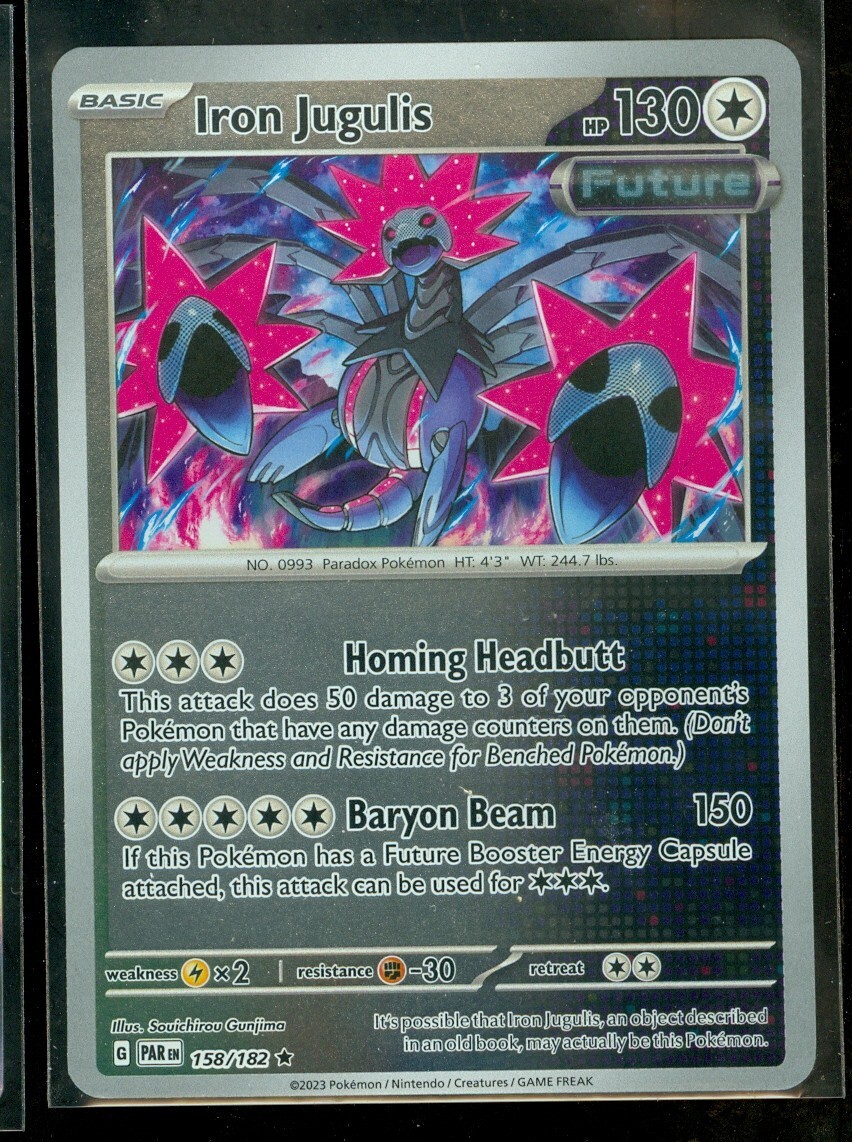 Pokemon IRON JUGULIS 158/182 Paradox Rift - RARE Rev Holo - - MINT | eBay