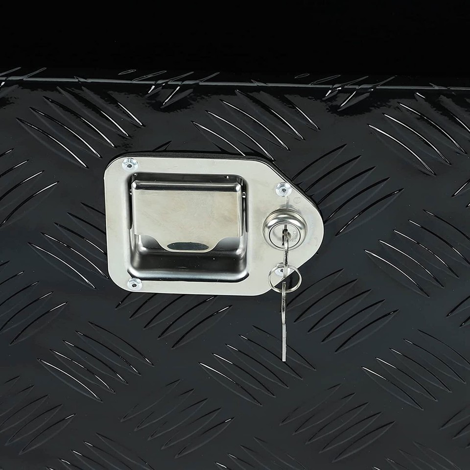 39"X13"X10" PICKUP TRUCK TRUNK BED TOOL BOX TRAILER STORAGE+LOCK ...