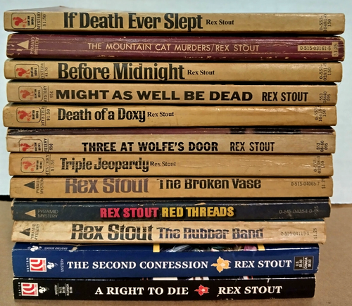 Nero Wolfe Paperback book lot of 12 by Rex Stout Mystery/Thriller ...