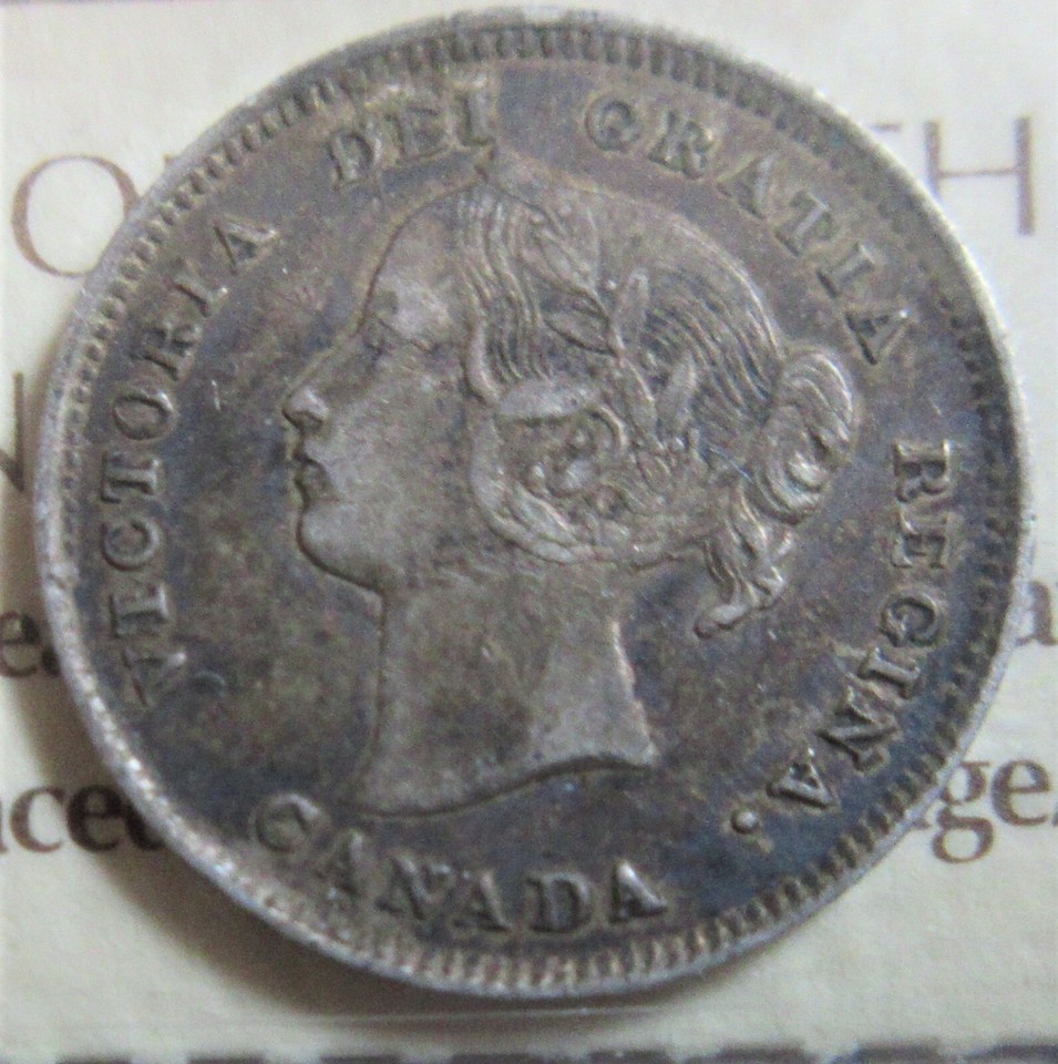 1893 Canada Silver Five Cents Coin. ICCS VF 30 Nickel VF30 5 cents 5c ...