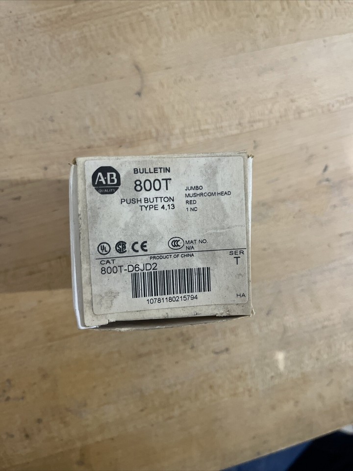 Allen Bradley AB 800T-D6JD2 30MM Push Button | eBay
