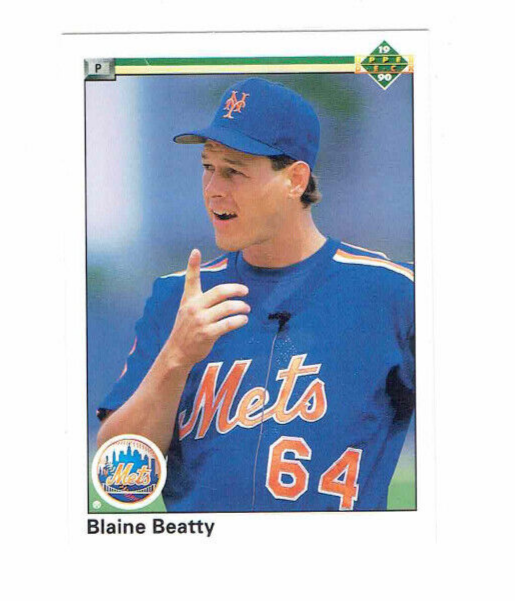 Blaine Beatty New York Mets Pitcher #23 Upper Deck 1990 #Baseball Card ...