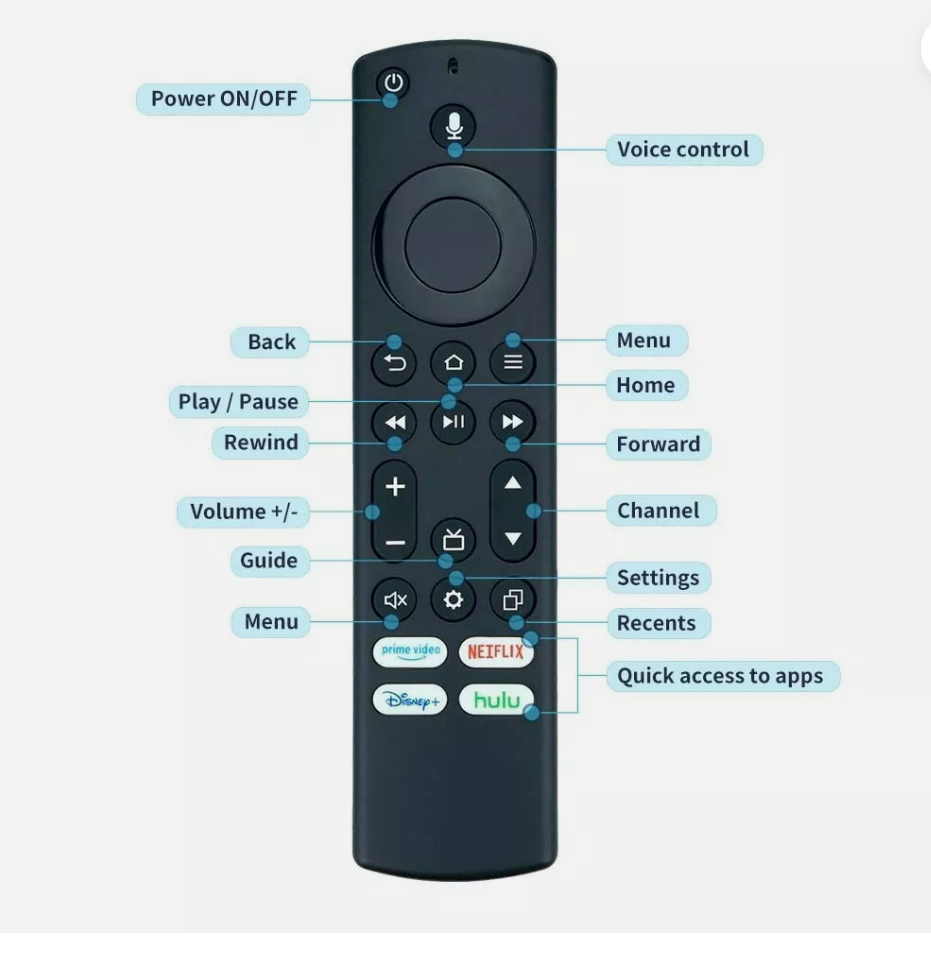 Insignia NS-RCFNA-21 Fire TV Voice-Activated Remote Control - Black for ...