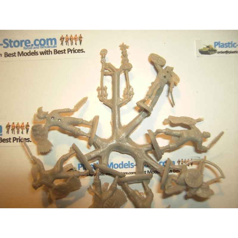 Mars Figures 72018 Aztec Warriors Indians Ancient Ages, scale model kit ...