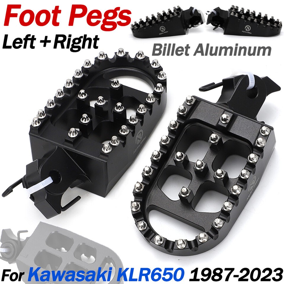 For Kawasaki KLR 650 Foot Pegs with hardware KLR650 Traveler Adventure ...