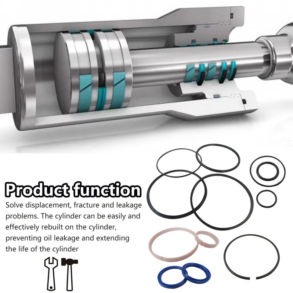 2024 Upgrade Replacement Hydraulic Log Splitter Cylinder Rebuild Seal ...