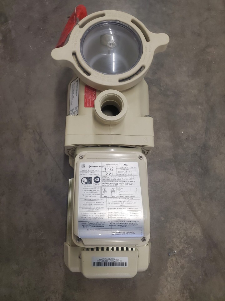 Pentair SuperFlo Single Speed 1.5hp In-Ground Pool Pump SuperFlo VST 1 ...