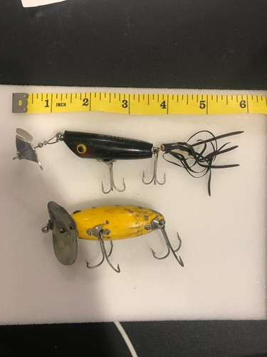 Vintage-Arbogast Black Sputterbug and Frog Jitterbug Lures-used- good ...