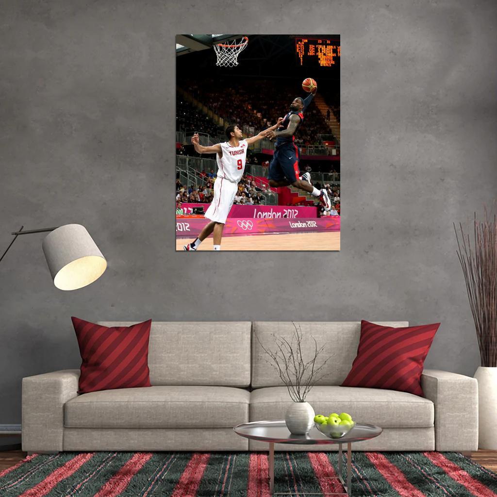 V0628 LeBron James Monster Dunk Posterize Olympics Decor WALL POSTER ...