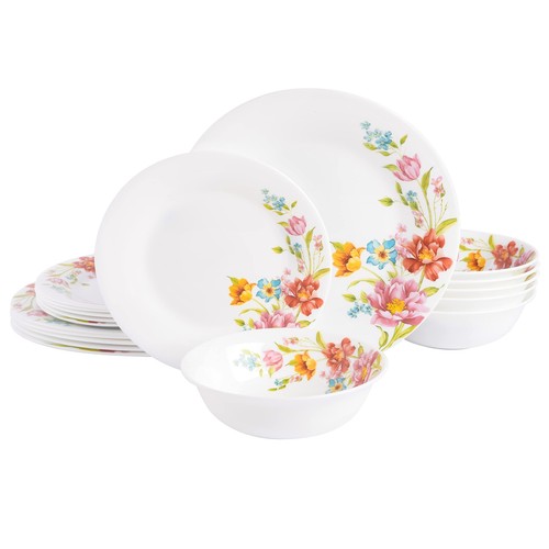 Gibson Home Ultra Break and Chip Resistant Dinnerware Set Round Service ...
