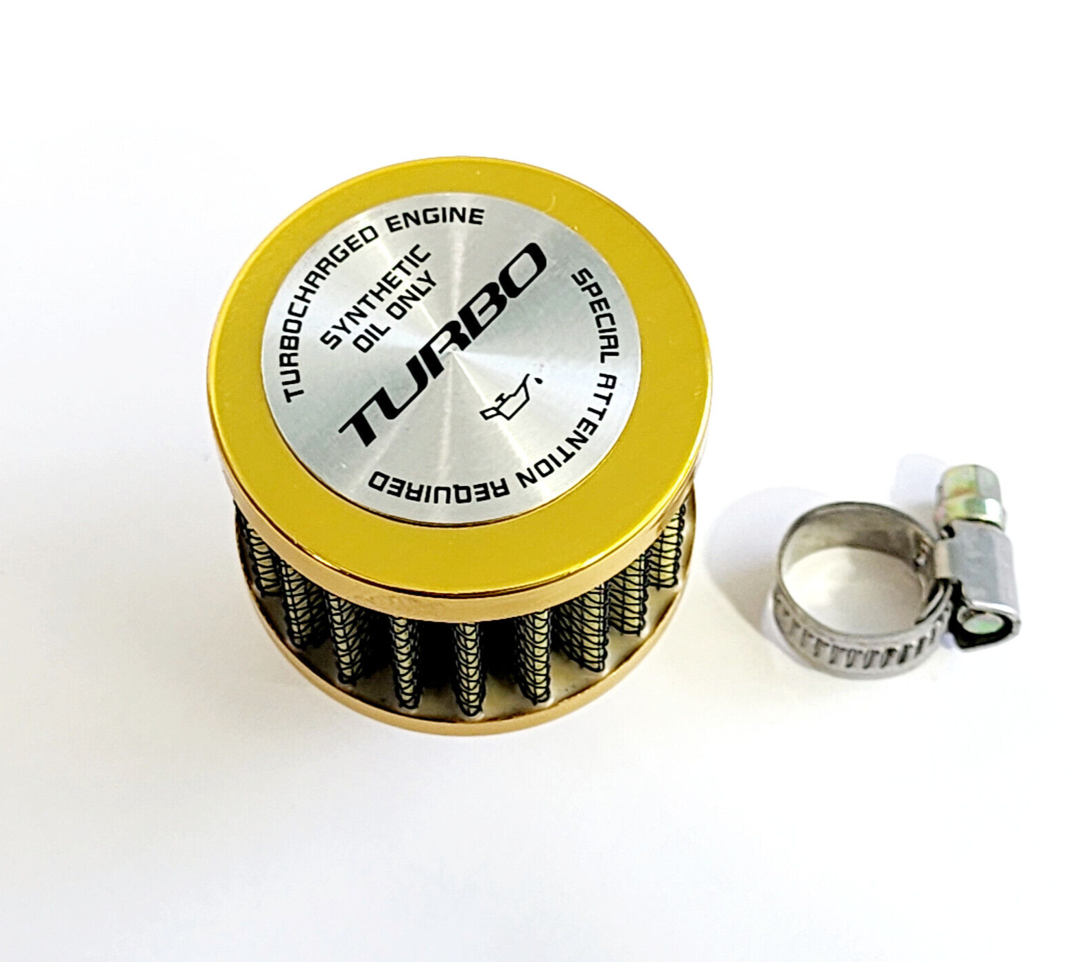 12MM GOLD ENGINE MINI AIR OIL BREATHER FILTER MITSUBISHI ECLIPSE TURBO ...