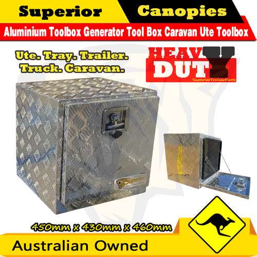 450 x 430 x 460 Aluminium Toolbox Generator Tool Box Caravan Ute ...